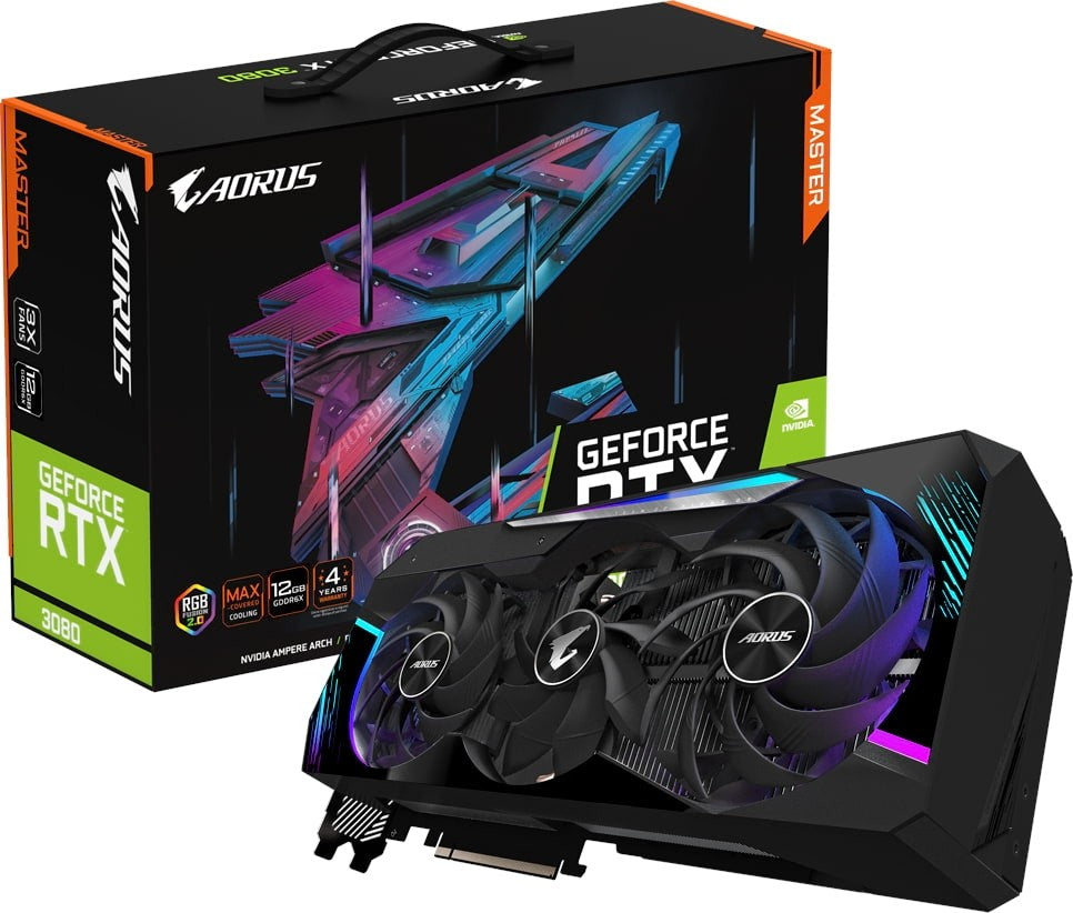 Gigabyte AORUS Master RTX 3080 12GB GDDR6X Graphics Card – NexGen Computing